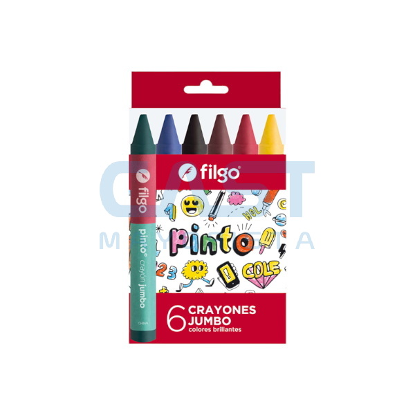 CRAYON JUMBO X6 COLORES -FILGO – CAST Mayorista