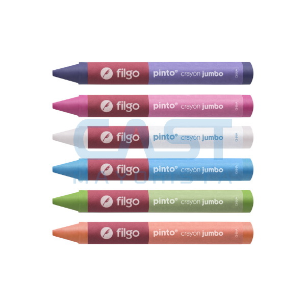 CRAYON JUMBO X12 COLORES -FILGO – CAST Mayorista